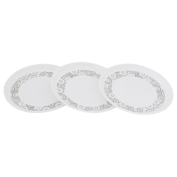 SignoraWare Circle Scapes Round Plastic Half Plate 20.5 cm (Set of 3 ...