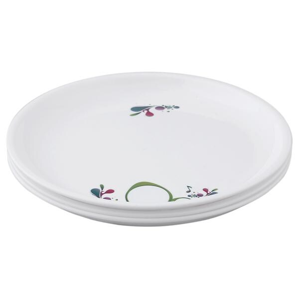 SignoraWare Drop Scapes Round Plastic Half Plate 20.5 cm (Set of 3 ...