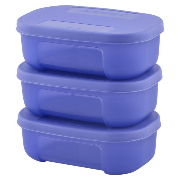 Signoraware Icy Cool Violet Rectangular Plastic Container 140 ml (Set ...