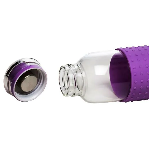 Signoraware Aqua Tone Purple Cylindrical Glass Bottle 360 ml - JioMart
