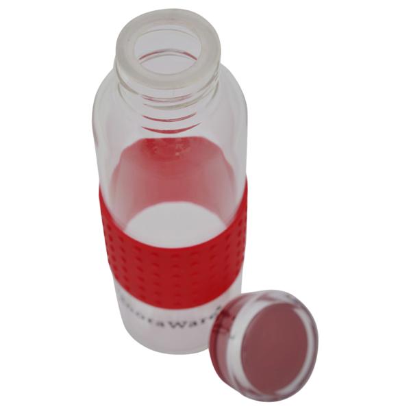 Signoraware Aqua Tone Red Cylindrical Glass Bottle 360 ml - JioMart