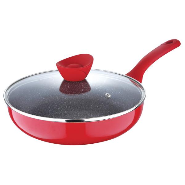 Bergner Bellini Plus Induction Base Aluminium Frying Pan with Glass Lid ...