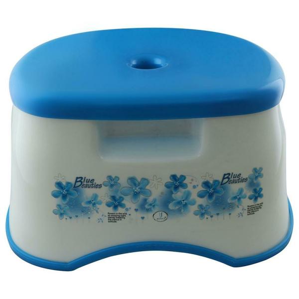 Joyo Super Blue Printed Small Plastic Bath Stool - JioMart