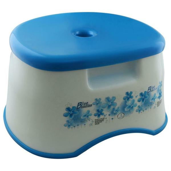 Joyo Super Blue Printed Small Plastic Bath Stool - JioMart