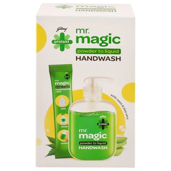 Godrej Protekt Mr. Magic Powder To Liquid Handwash Combo Pack (Bottle ...
