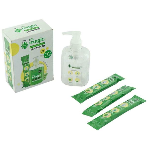 Goderej Protekt Mr Magic Hand Wash Combi Pack (200 ml Empty Bottle + 3 ...