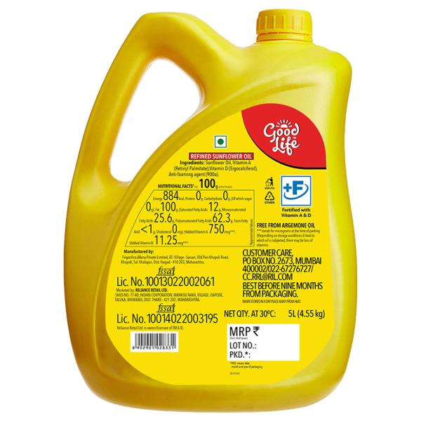 Good Life Refined Sunflower Oil 5 L - JioMart