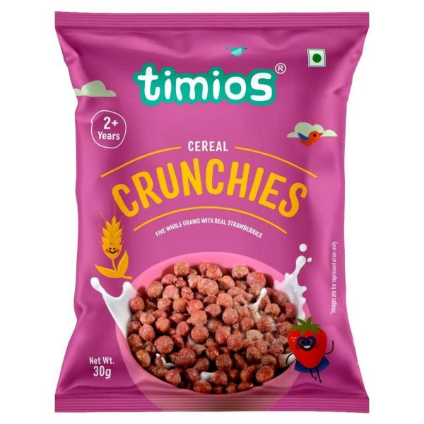 Timios Whole Wheat Real Strawberries Crunchies Cereals 30 g - JioMart
