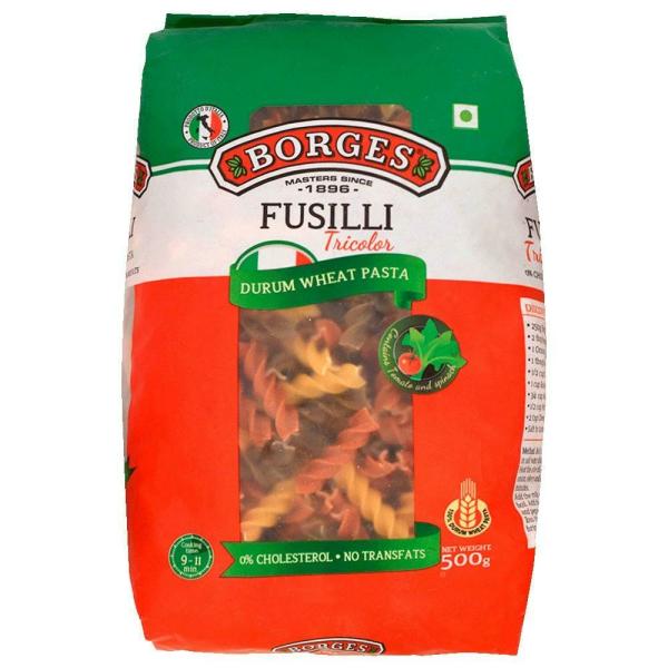 Borges Tricolor Fusilli Pasta 500 g - JioMart