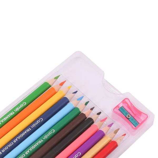 Camlin Triangular Colour Pencils (12 Assorted Shades) - JioMart
