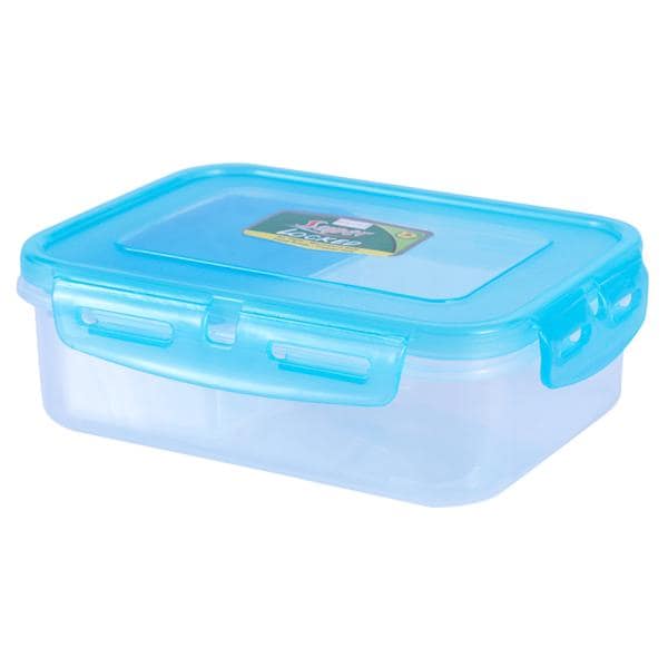 Polyset Blue Rectangular Plastic Lunch Box 920+ 200 ml - JioMart
