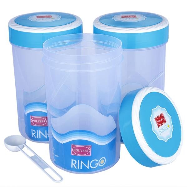 Polyset Ringo Blue Round Plastic Container 1.47 L (Set of 3) - JioMart