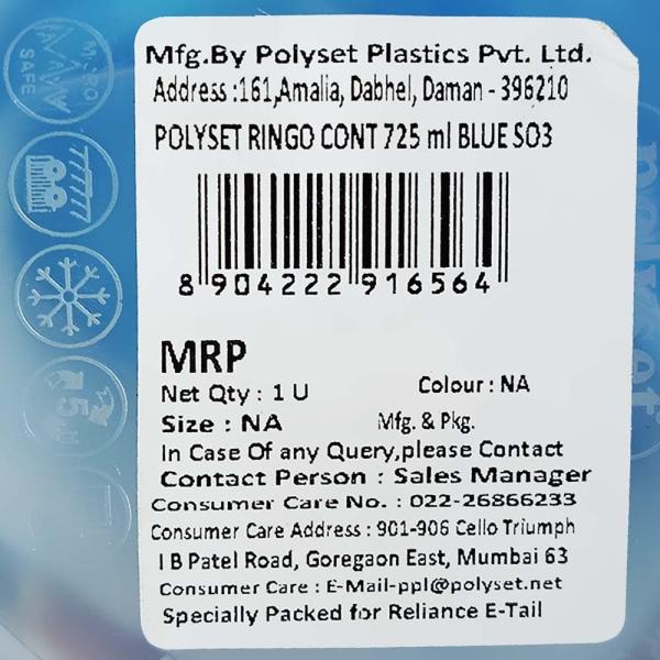 Polyset Ringo Blue Round Plastic Container 725 ml (Set of 3) - JioMart