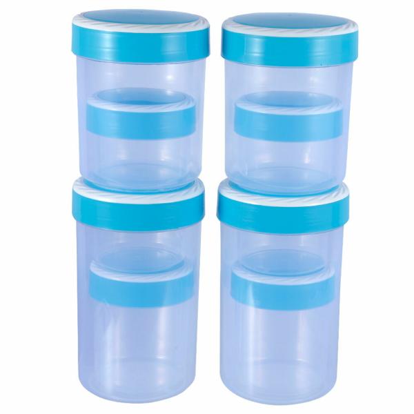 Polyset Ringo Blue Round Plastic Container (10 pcs) - JioMart