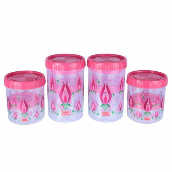 Polyset Twisty Pink Round Plastic Container Set (10 pcs) - JioMart