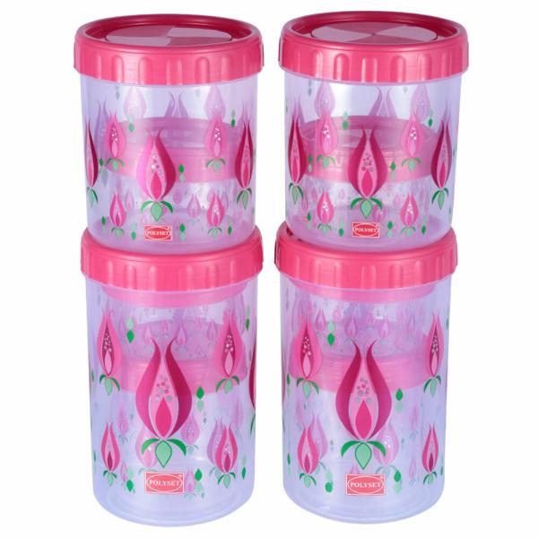 Polyset Twisty Pink Round Plastic Container Set (10 pcs) - JioMart