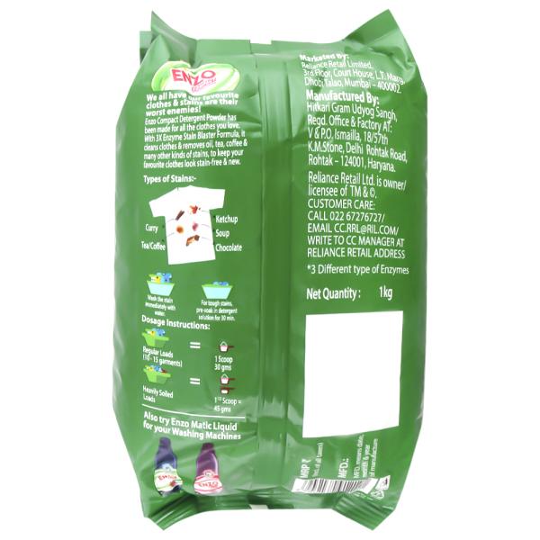 Enzo Compact Detergent Powder 1 kg - JioMart