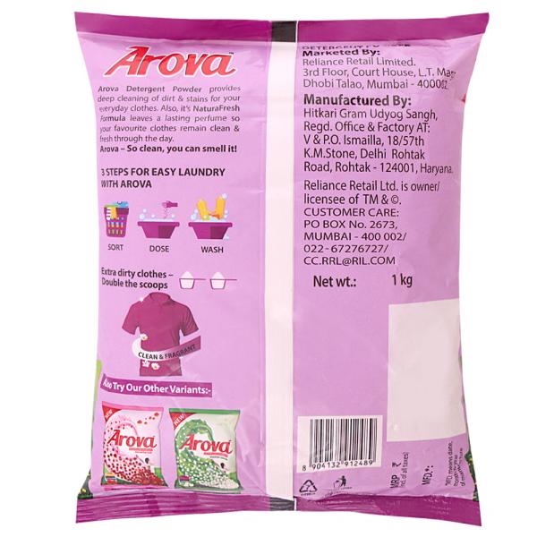 Arova Multi Floral Detergent Powder 1 kg - JioMart