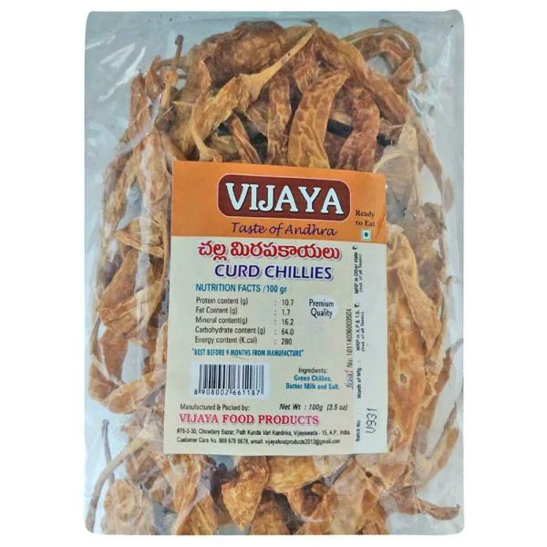 Vijaya Curd Chillies 100 g - JioMart
