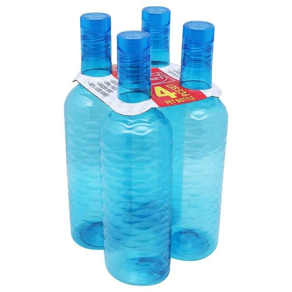 Polyset Wave Blue Plastic Bottle 1 L (Set of 4) - JioMart