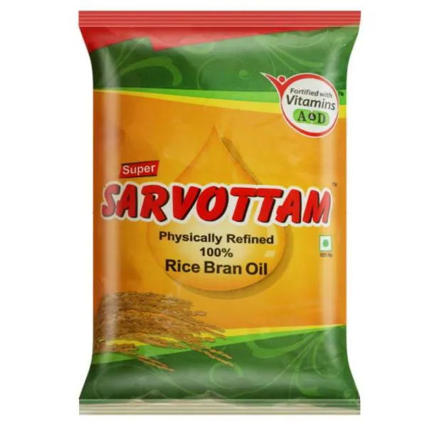 Super Sarvottam Physically Refined 100% Rice Bran Oil 1 L - JioMart