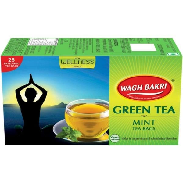 Wagh Bakri Mint Green Tea Bags 25 pcs - JioMart