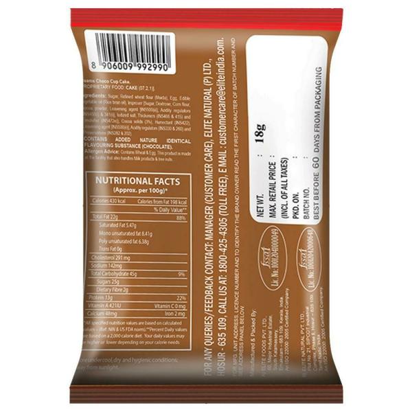 Elite Dreams Chocolate Cup Cake 18 g - JioMart