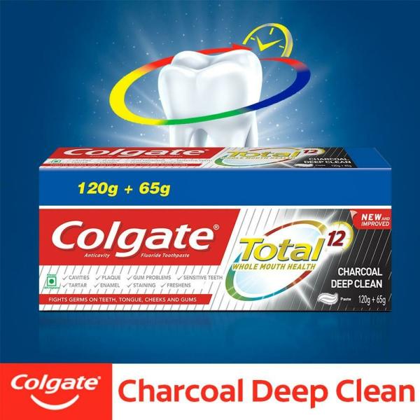 Colgate Total Whole Mouth Health Charcoal Deep Clean Toothpaste (120 ...
