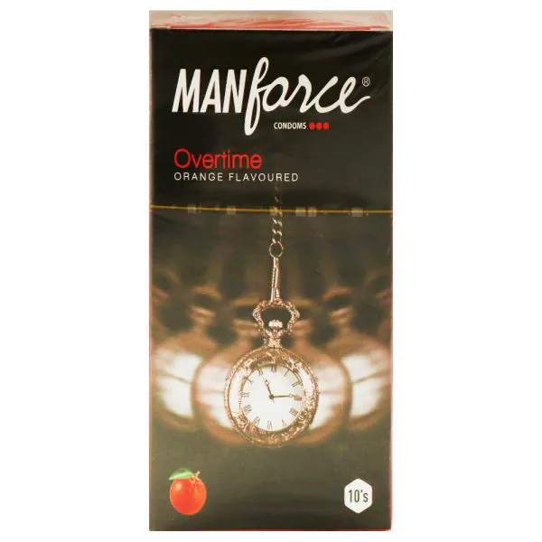 Manforce Overtime Orange Flavoured Condoms 10 pcs - JioMart