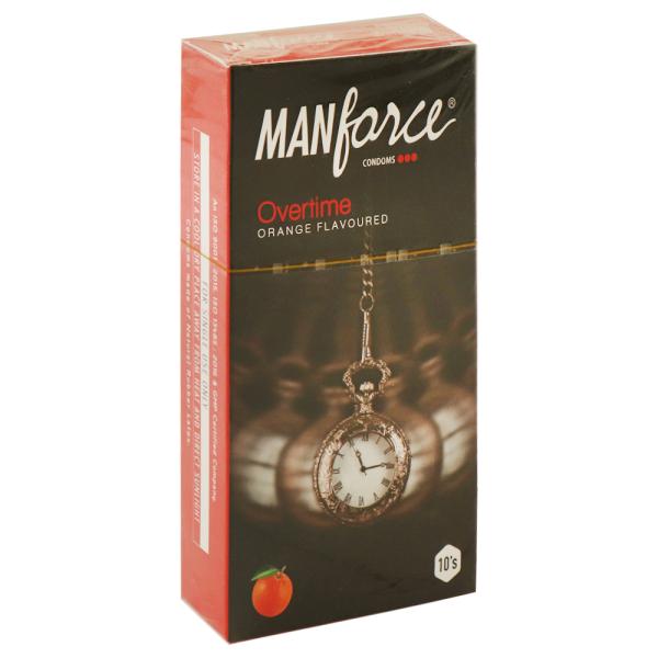 Manforce Overtime Orange Flavoured Condoms 10 pcs - JioMart