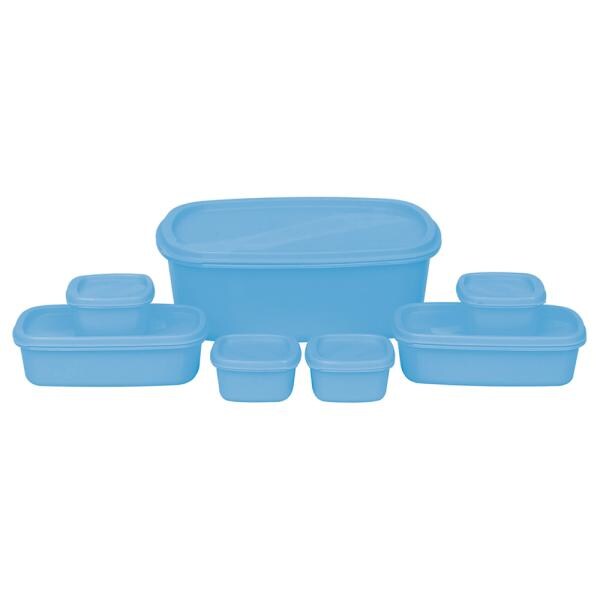 Princeware Assorted Rectangular Plastic Container Set 4.2 L (7 pcs ...
