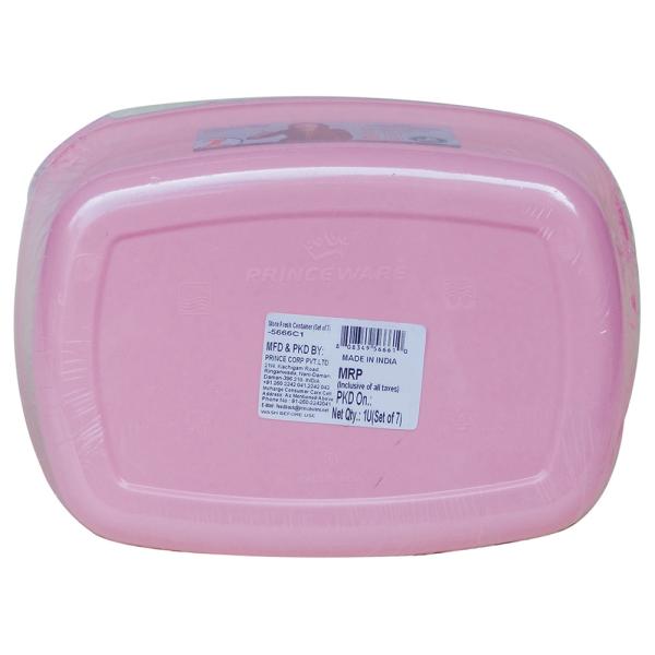 Princeware Assorted Rectangular Plastic Container Set 4.2 L (7 pcs ...