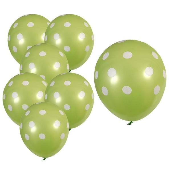 Party Kingdom Green & White Polka Dot Balloon (Pack of 20) - JioMart