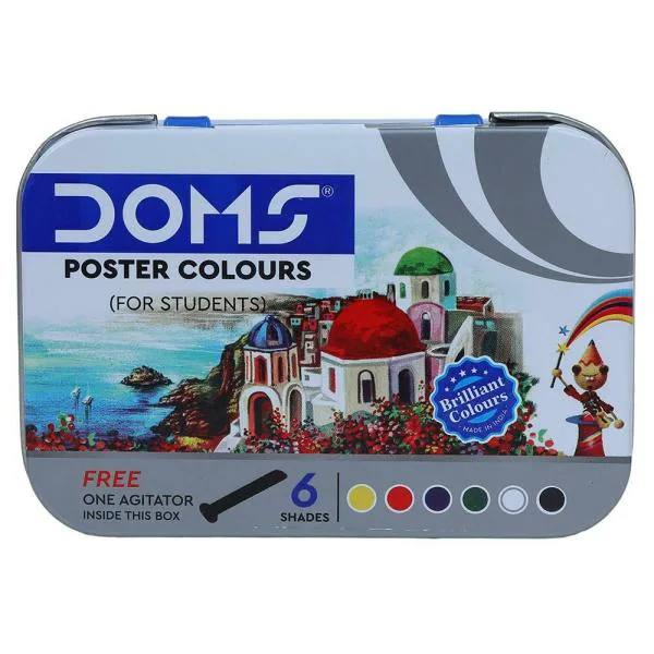 Doms Art No.7100 Poster Colours For Students (6 Shades) - JioMart