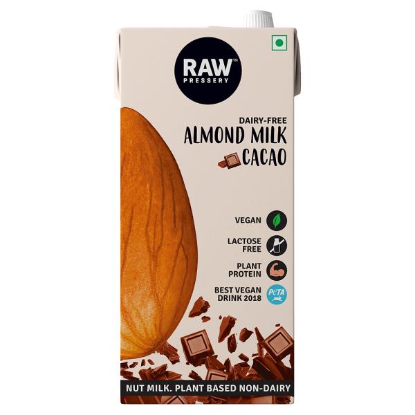 Raw Pressery Cacao Flavoured Almond Milk 1 L (Tetra Pak) - JioMart