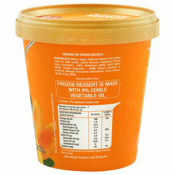 Kwality Wall's So Alphonso Mango Ice Cream 700 ml (Tub) - JioMart