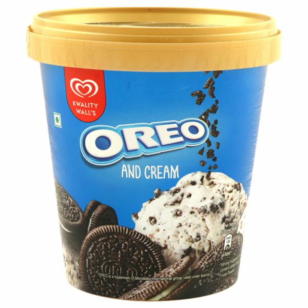 Kwality Wall's Oreo And Cream Ice Cream 700 ml (Tub) - JioMart
