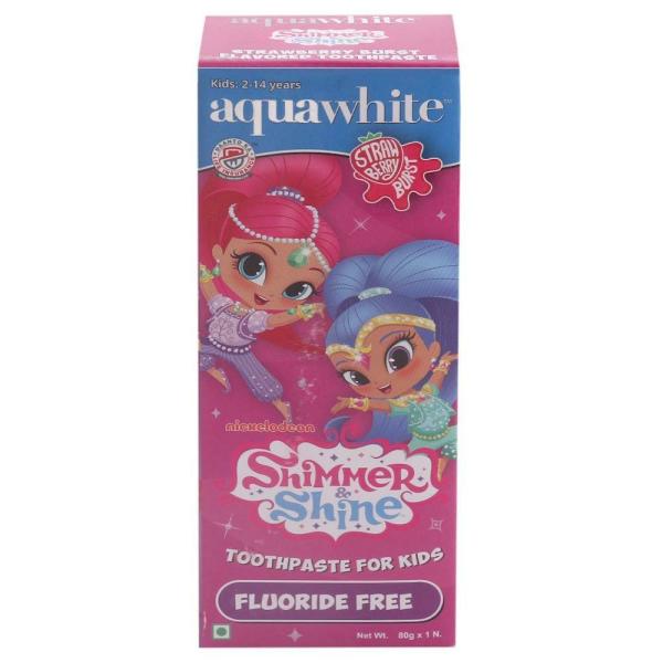 Aquawhite Shimmer & Shine Strawberry Toothpaste 80 g (2-14 Years) - JioMart