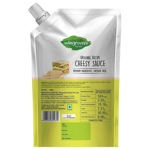 Wingreens Farms Cheesy Sauce 450 g - JioMart