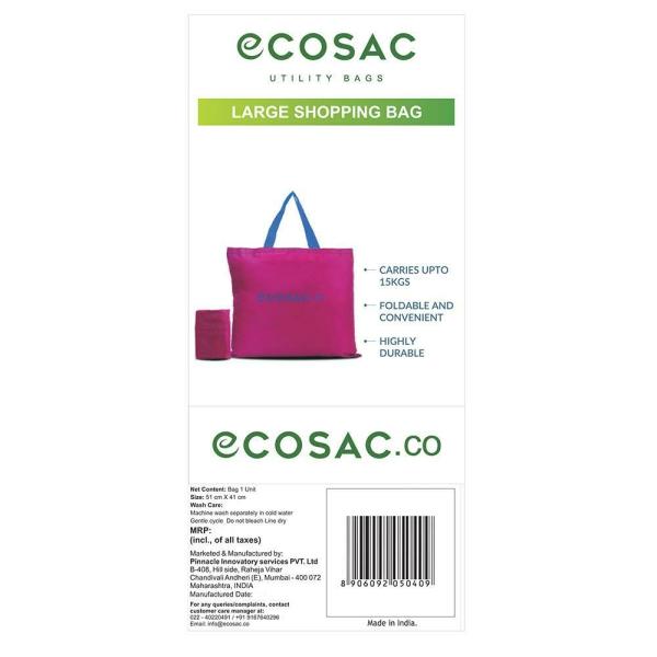 Ecosac Wine Polyester Shopping Bag (L) 51x41 cm - JioMart