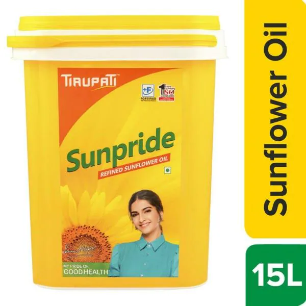 Tirupati Sunpride Refined Sunflower Oil 15 L - JioMart