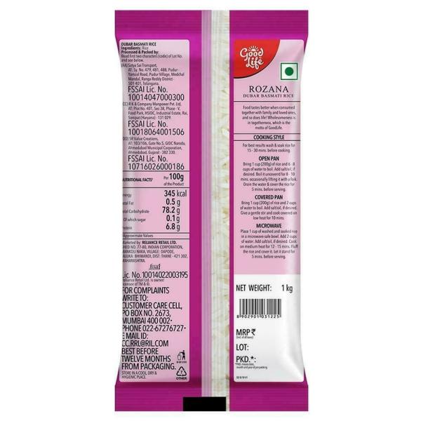 Good Life Rozana Dubar Basmati Rice 1 kg - JioMart