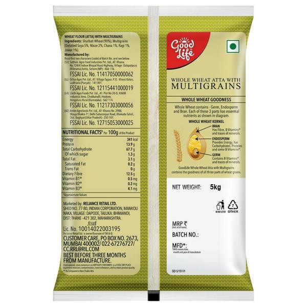 Good Life Whole Wheat Atta with Multigrain Atta 5 kg - JioMart