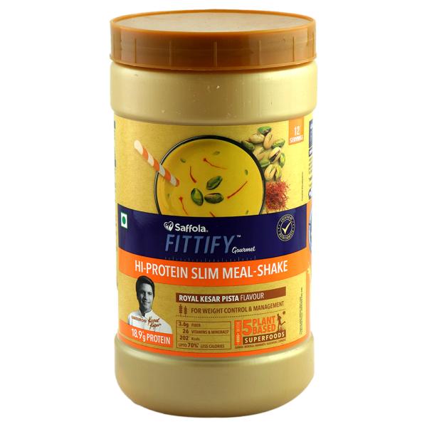 Saffola Fittify Royal Kesar Pista Hi-Protein Slim Meal Shake 420 g (Buy ...