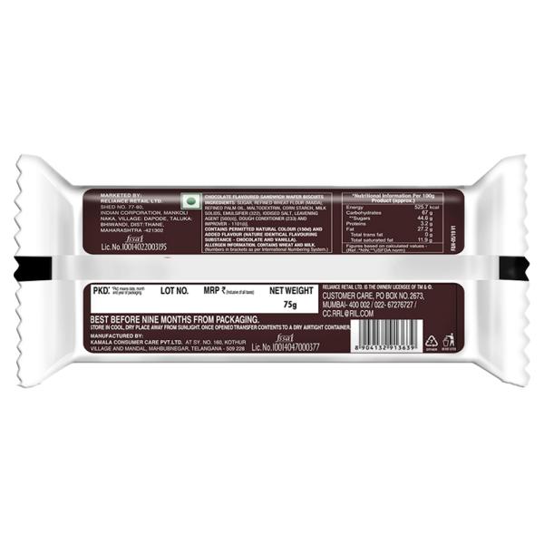 Snac tac Chocolate Wafer Biscuits 75 g - JioMart