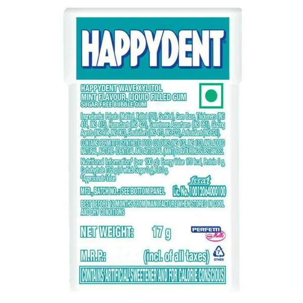Happydent Wave Sugarfree Xylito Mint Flavoured Liquid Chewing Gum 17 g ...