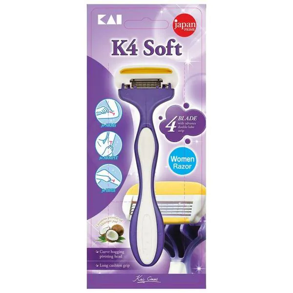 Kai K4 Soft Purple 4 Blade Women Razor - JioMart