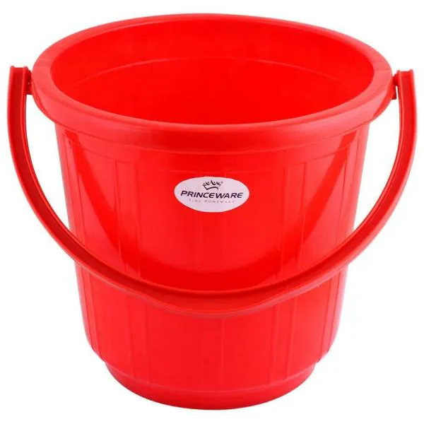 Princeware Super Deluxe Red Plastic Bucket with Handle 9 L - JioMart