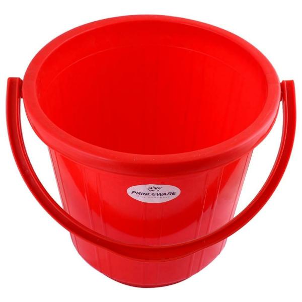 Princeware Super Deluxe Red Plastic Bucket with Handle 9 L - JioMart