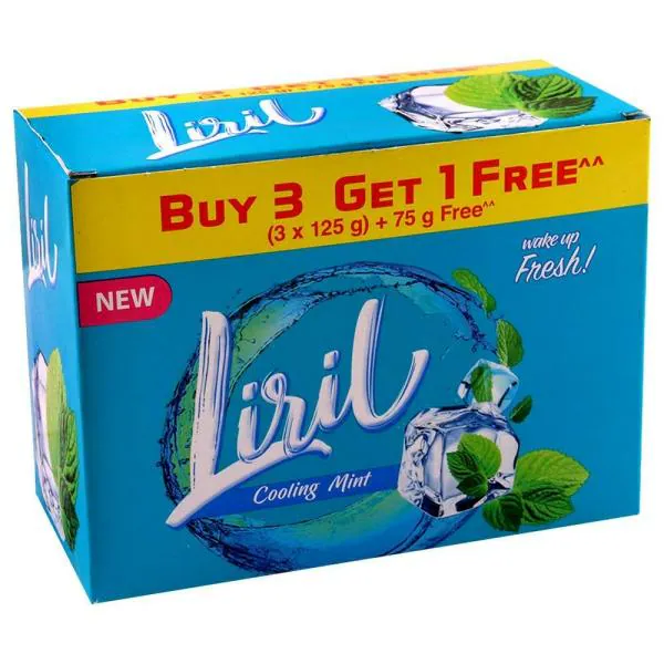 Liril Cooling Mint Soap 125 g (Buy 3 Get 1 Free) - JioMart